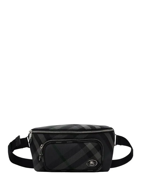 Burberry Check-pattern Belt Bag - Grey