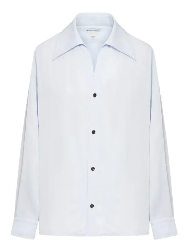 Bottega Veneta Long Sleeve Twill Shirt - White