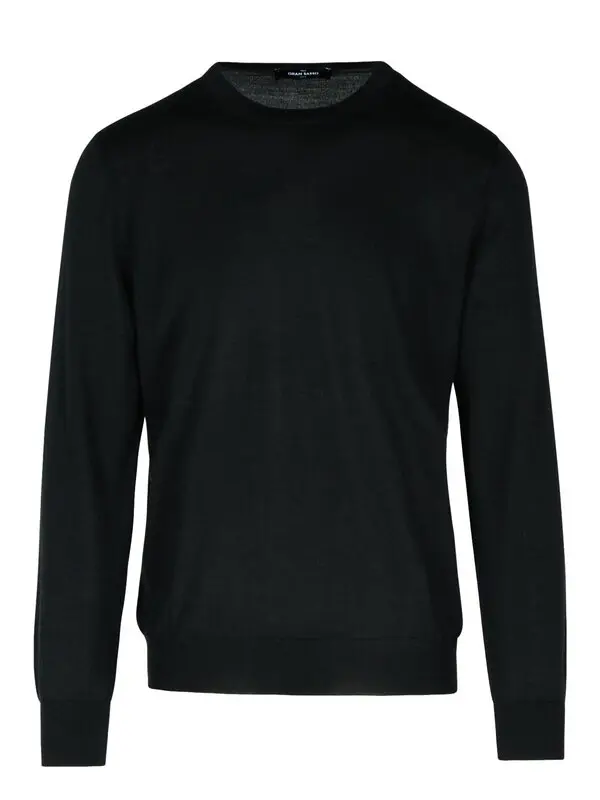 GRAN SASSO Crewneck Long-sleeved Jumper - Black