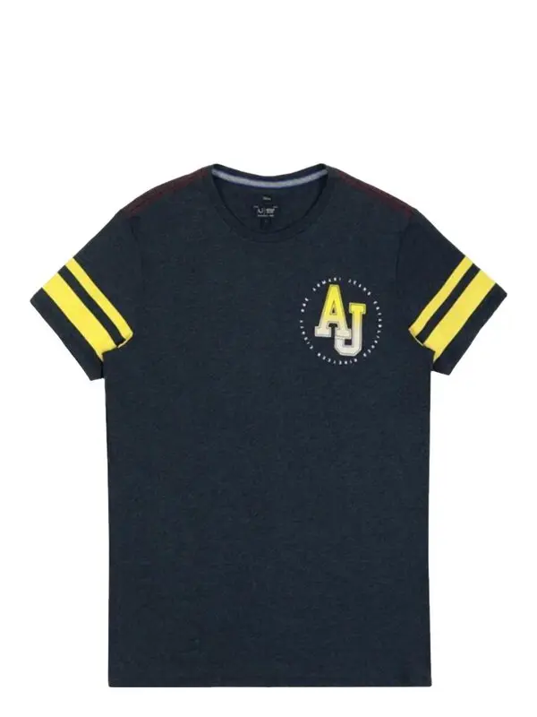Emporio Armani Round-necked Logo T-shirt - Black