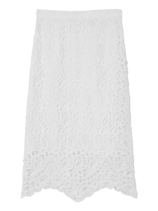 Burberry Macrame Lace Midi Skirt - No