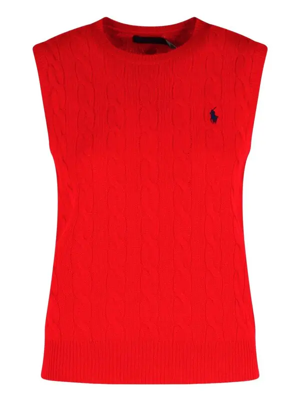 Polo Ralph Lauren Cable Knit Vest - Red