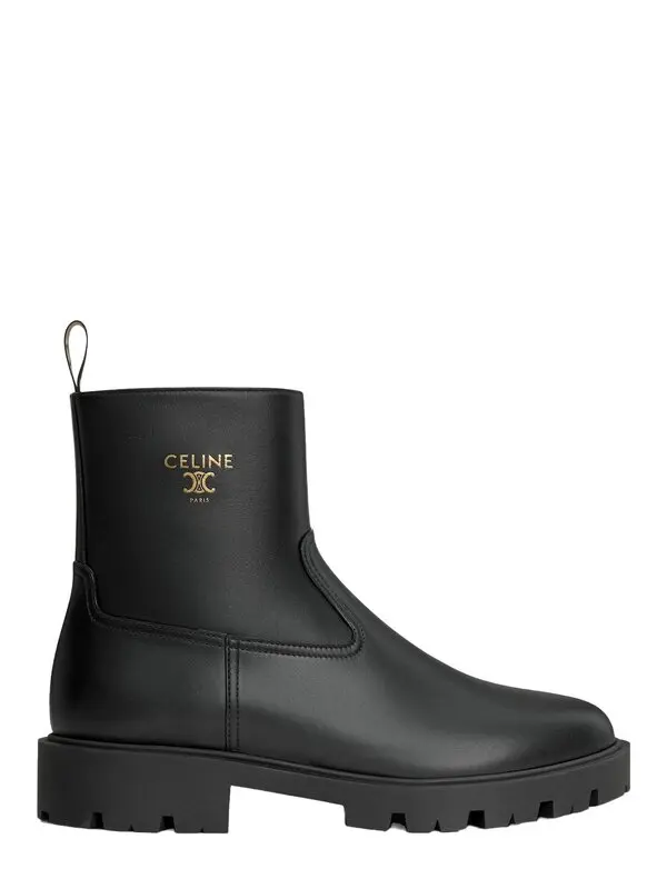 Celine Margaret Boot In Calfskin - Black