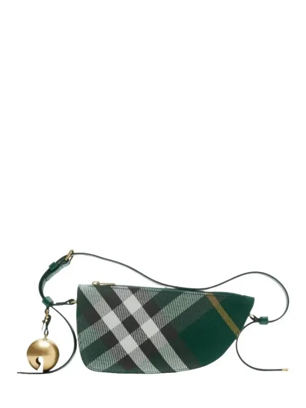 Burberry Mini Shield Bell Charm Shoulder Bag - Ivy
