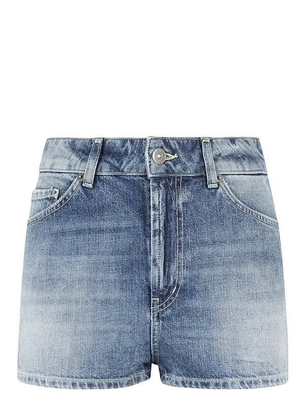 DONDUP Logo Denim Shorts - Blue