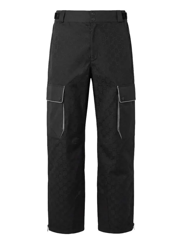 Gucci Gg Jacquard Cargo Pants - Black