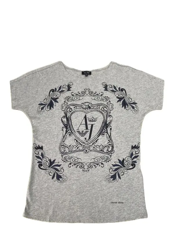 Emporio Armani Short-sleeved T-shirt With Graphic Print - Gray