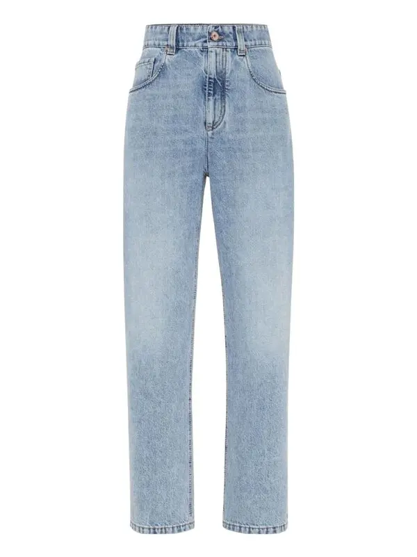 Brunello Cucinelli Straight-leg Denim Jeans - Denim Blue