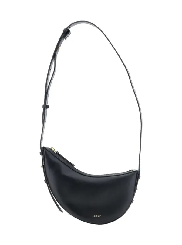 Soeur Wino Asymmetrical Shoulder Bag - Black