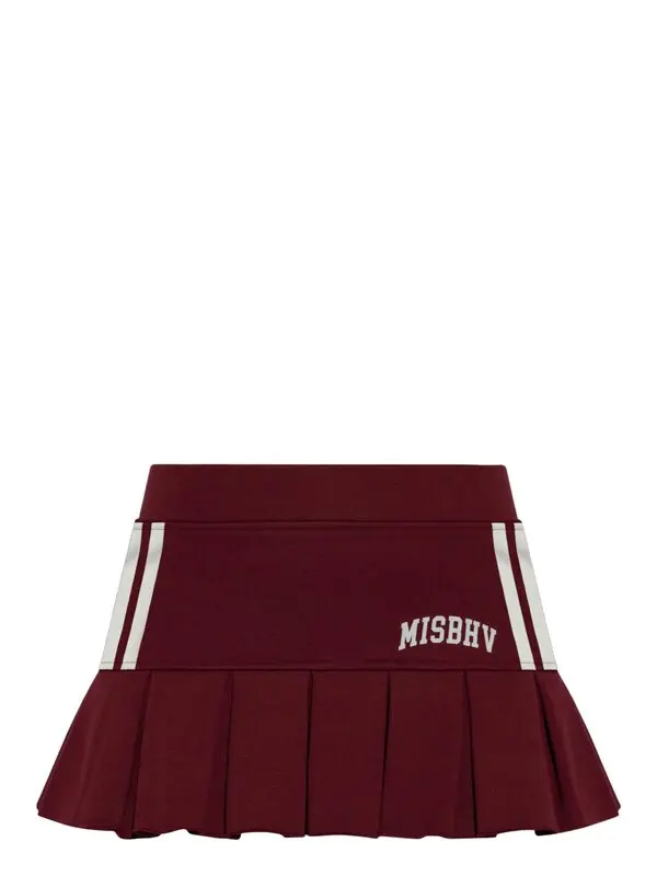 MISBHV Varsity Pleated Mini Skirt - No