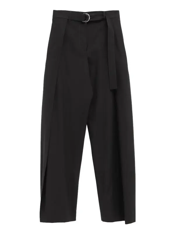 Loewe Pleat Detailed Belted Trousers - Black
