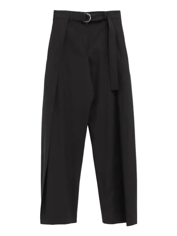 Loewe Pleat Detailed Belted Trousers - Black