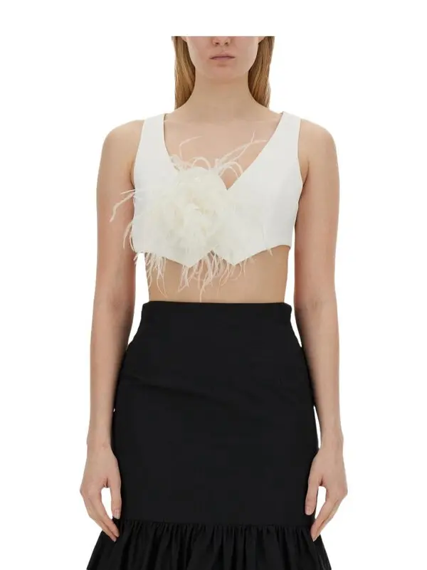 Moschino V-neck Embellished Vest - Black