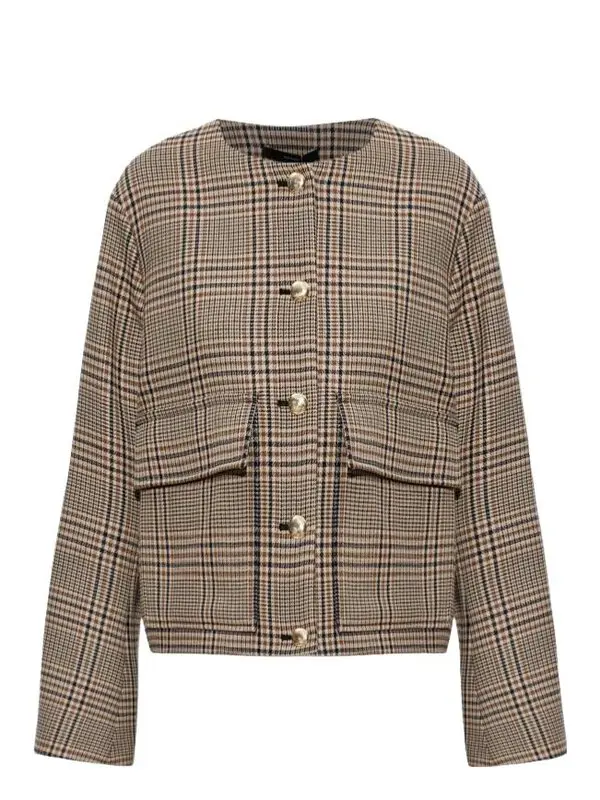 Paul Smith Checked Cropped Blazer - Nude