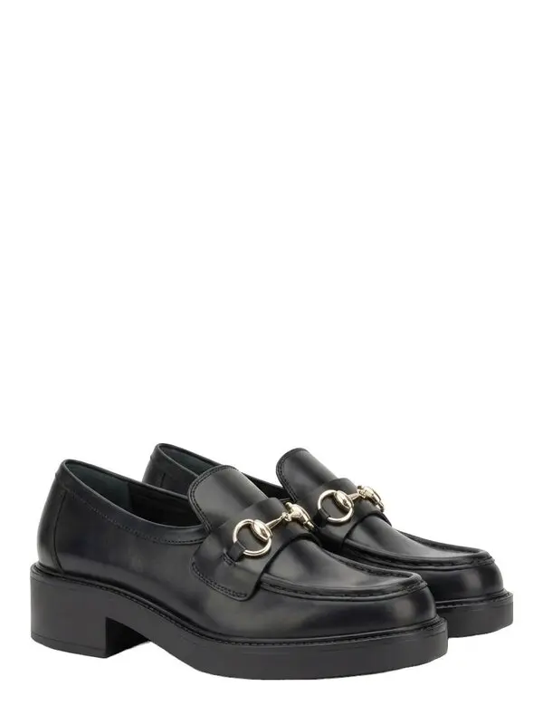 Gucci Loafer With Horsebit Detail - Black