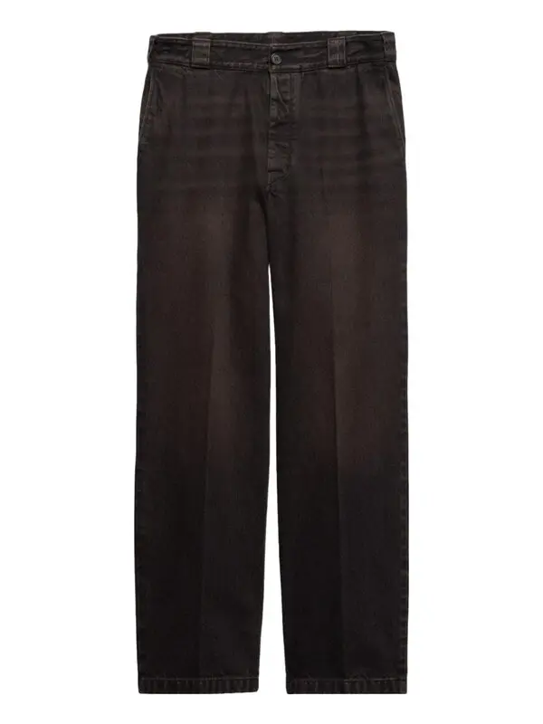 Prada Button Detailed Mid-rise Jeans - Brown