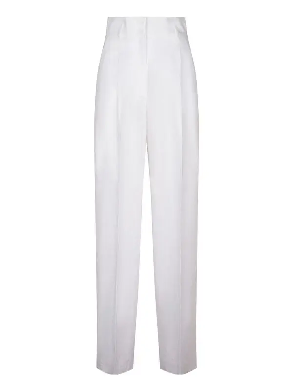 Max Mara Materia Belted Wide-leg Pants - White