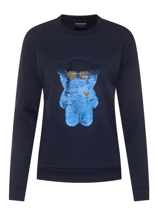 Emporio Armani Long Sleeve Crewneck Sweater - Black