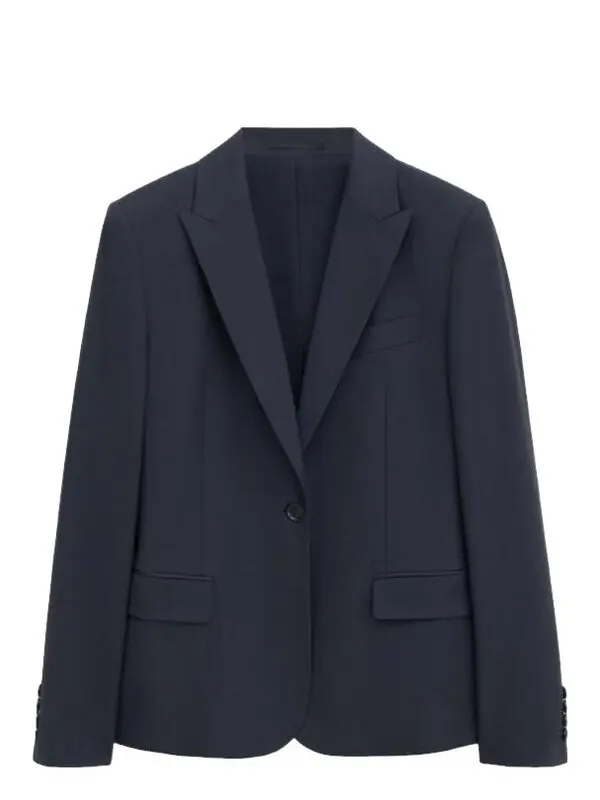 Filippa K Sasha Cool Single-breasted Blazer - Deep Navy Blue