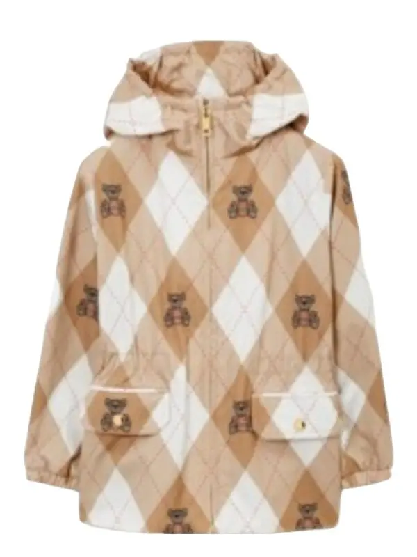 Burberry Thomas Bear Print Cotton Jacket - Nude
