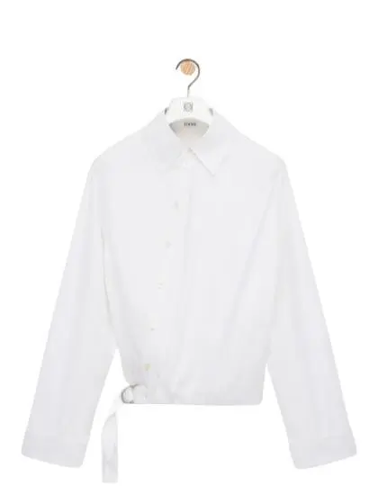 Loewe Draped Long-sleeved Shirt - White