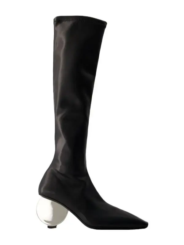 COURREGES Circle Heel Boots - Black