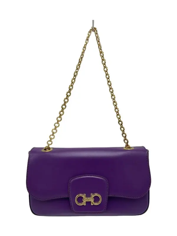 FERRAGAMO Flap Shoulder Bag - Grape