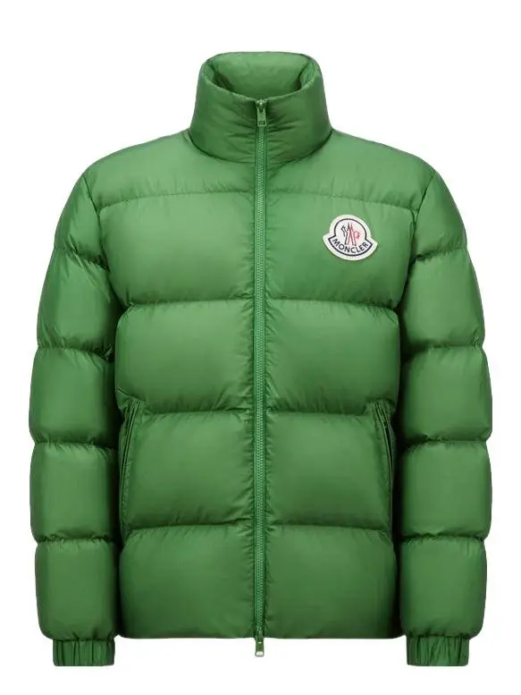 Moncler Citala Short Down Jacket With Stand Collar And Zip Closure - Green
