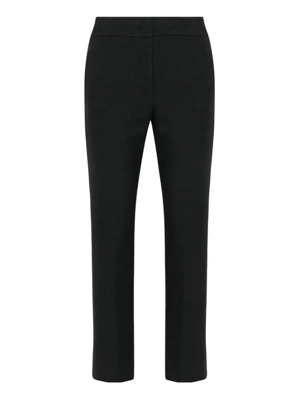 Peserico High-waisted Creased Tailored Trousers - Black