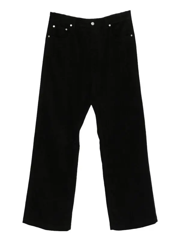 Rick Owens Corduroy Mid-rise Trousers - Black