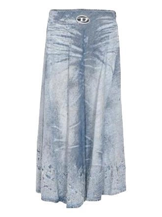 DIESEL® D Logo Plaque Flared Skirt - No