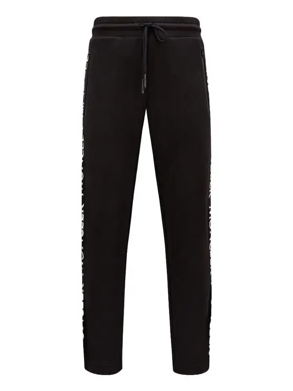 Moncler Logo Embroidered Drawstring Sweatpants - Black