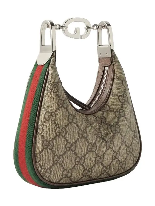 Gucci Mini Gg Supreme Attache Zipped Shoulder Bag - Nude