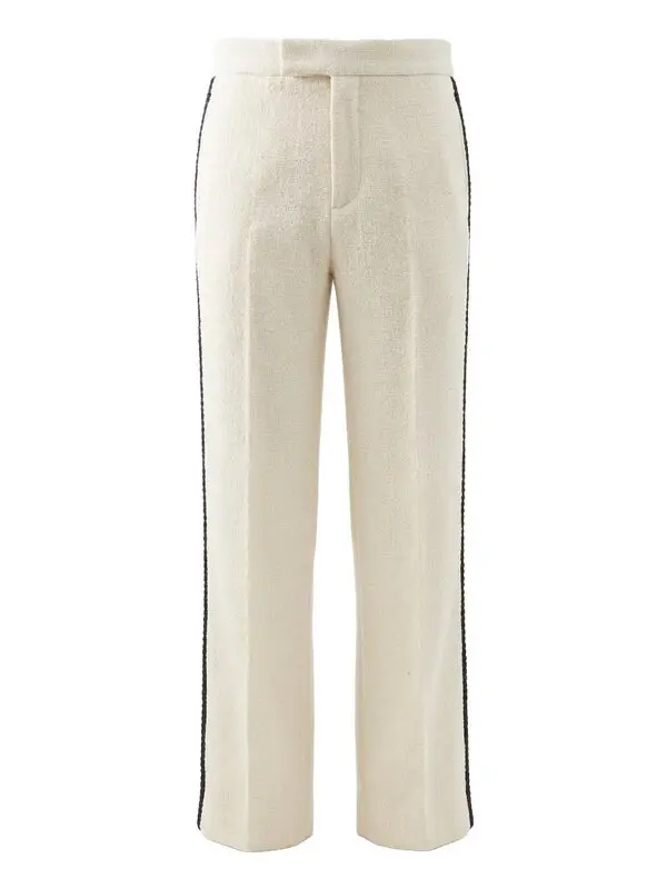 Gucci Retro Logo Patch Trousers - Nude