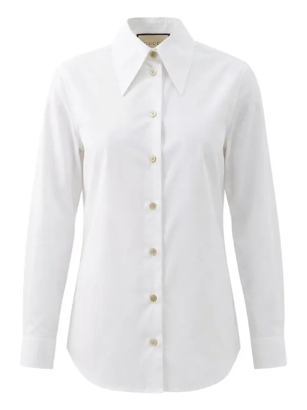 Gucci Pointed Collar Button-up Shirt - White