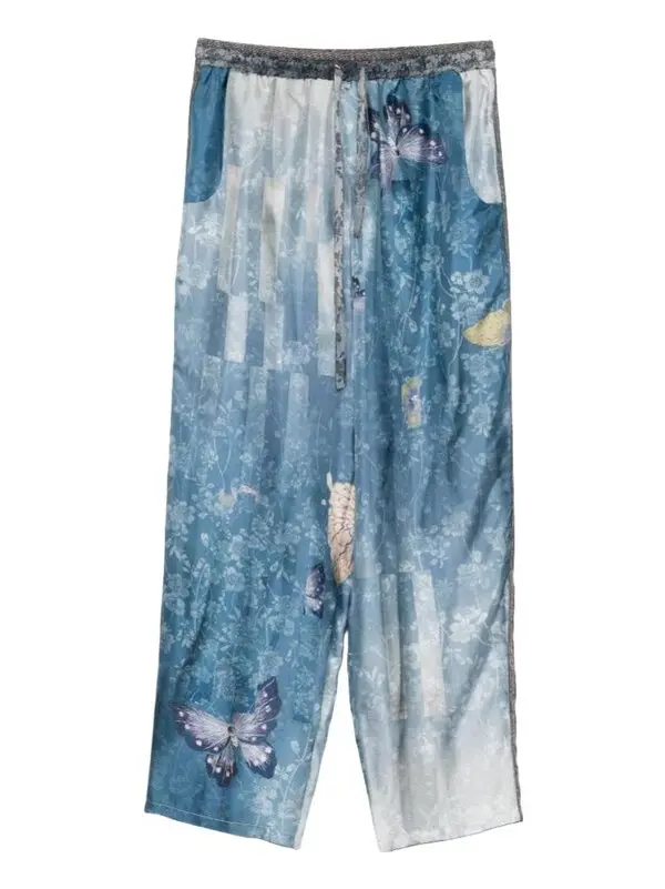 PIERRE-LOUIS MASCIA Printed Casual Pants - Blue
