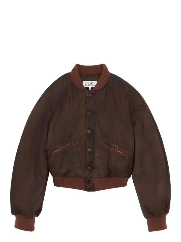 MAISON MARGIELA Distressed Bomber Jacket - Black