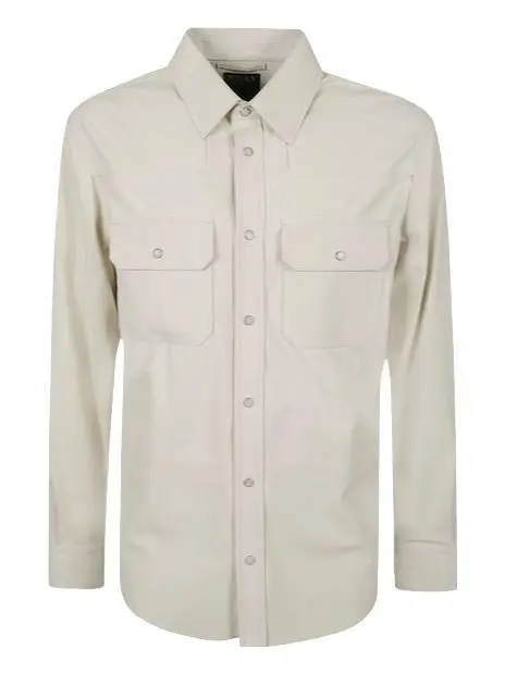 Zegna Ermenegildo Long Sleeved Snapped Shirt - White