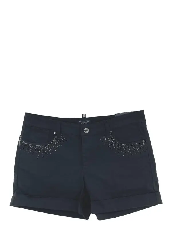 Emporio Armani Embellished Denim Shorts - Black