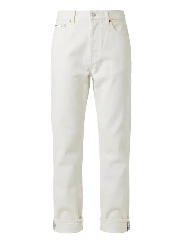 Gucci Cotton Selvedge Denim Pants - White
