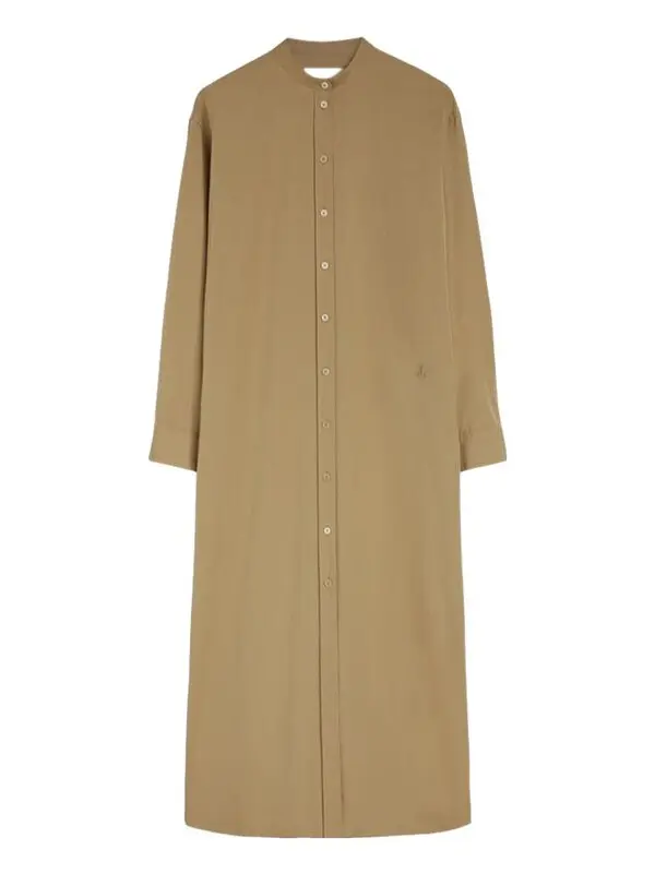 JIL SANDER Long Sleeve Shirt Dress - Cereal