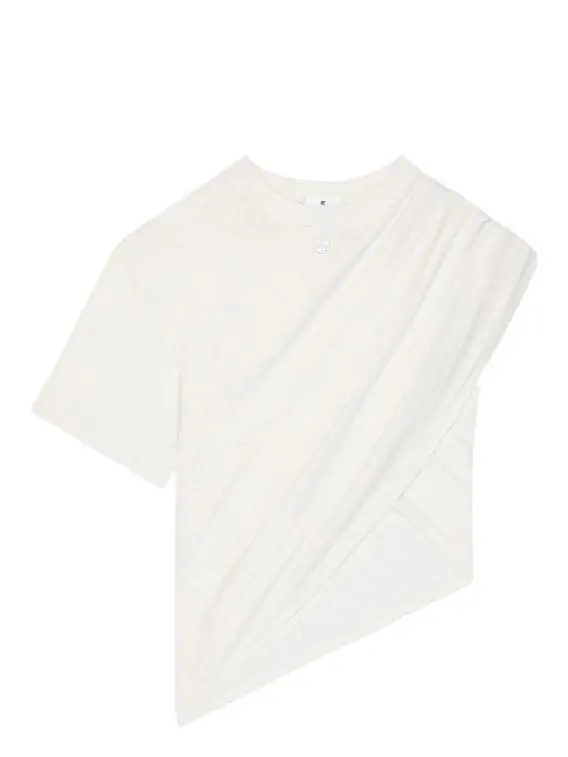COURREGES Courrèges Asymmetric Twist T-shirt - Inheriting White