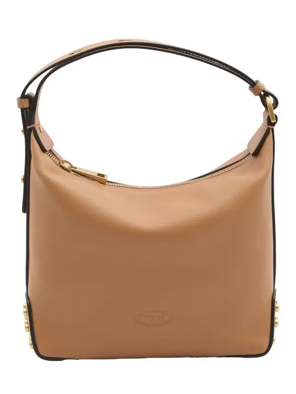 TOD'S Mini Studded Shoulder Bag - Brown