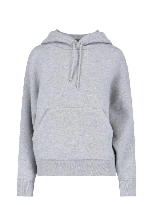 Bottega Veneta Long-sleeved Drawstring Hoodie - Gray