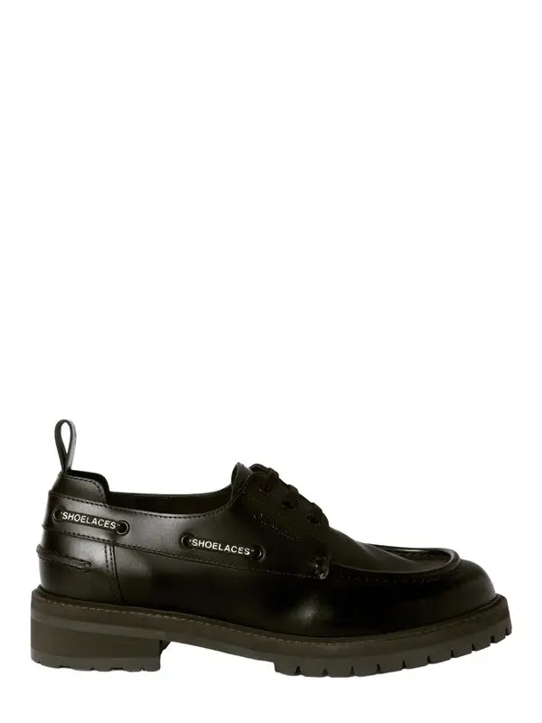 Off-White San Diego Quote-lace" Loafers - Black