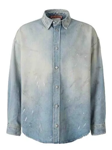 Acne Studios Long-sleeved Denim Shirt - Gray