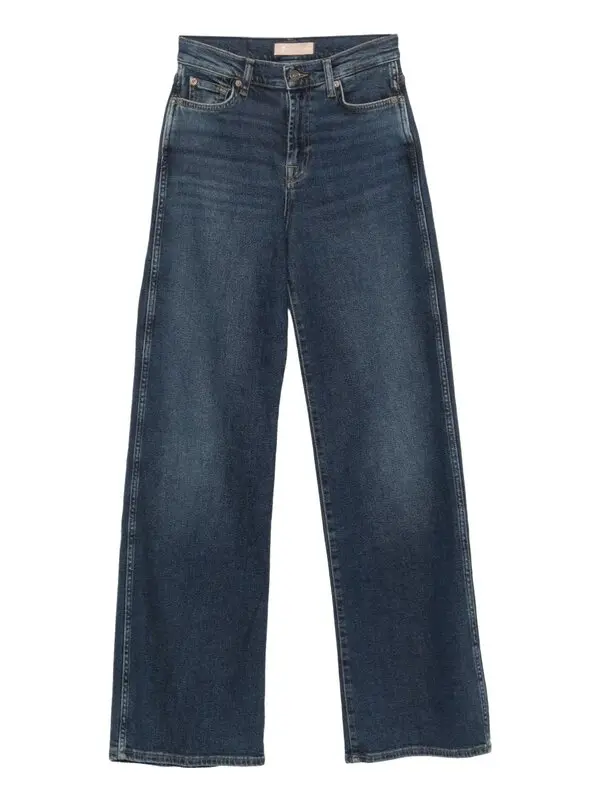 7 For All Mankind Wide Leg Jeans - Blue