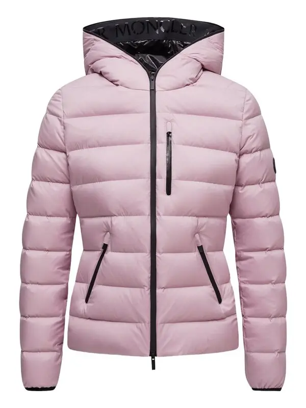 Moncler Herbe Hooded Short Down Jacket - Pink