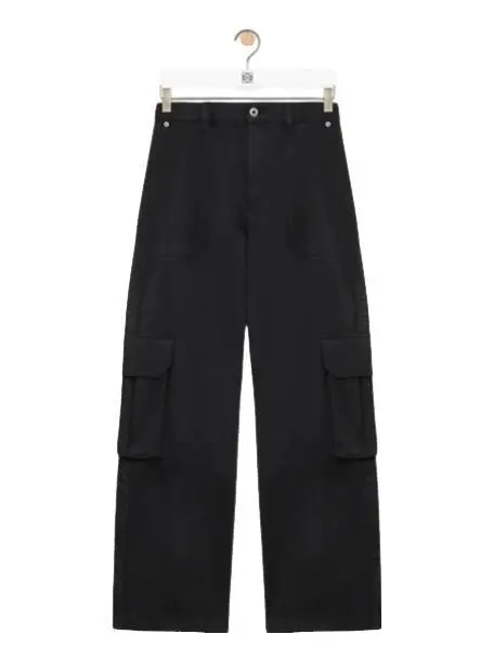 Loewe Mid-rise Straight-leg Cargo Pants - Black