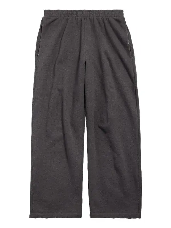 Balenciaga Wide-leg Elasticated Waist Pants - Dark Gray